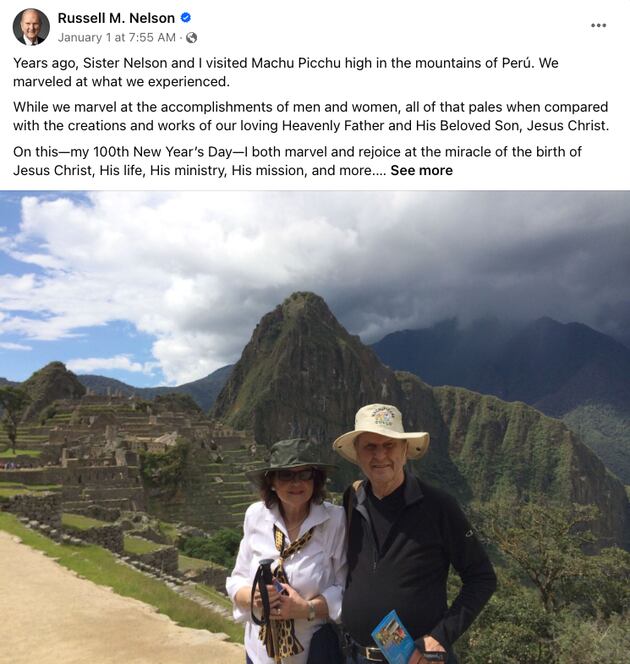 This week on social: President Nelson extends invitation for new year ...